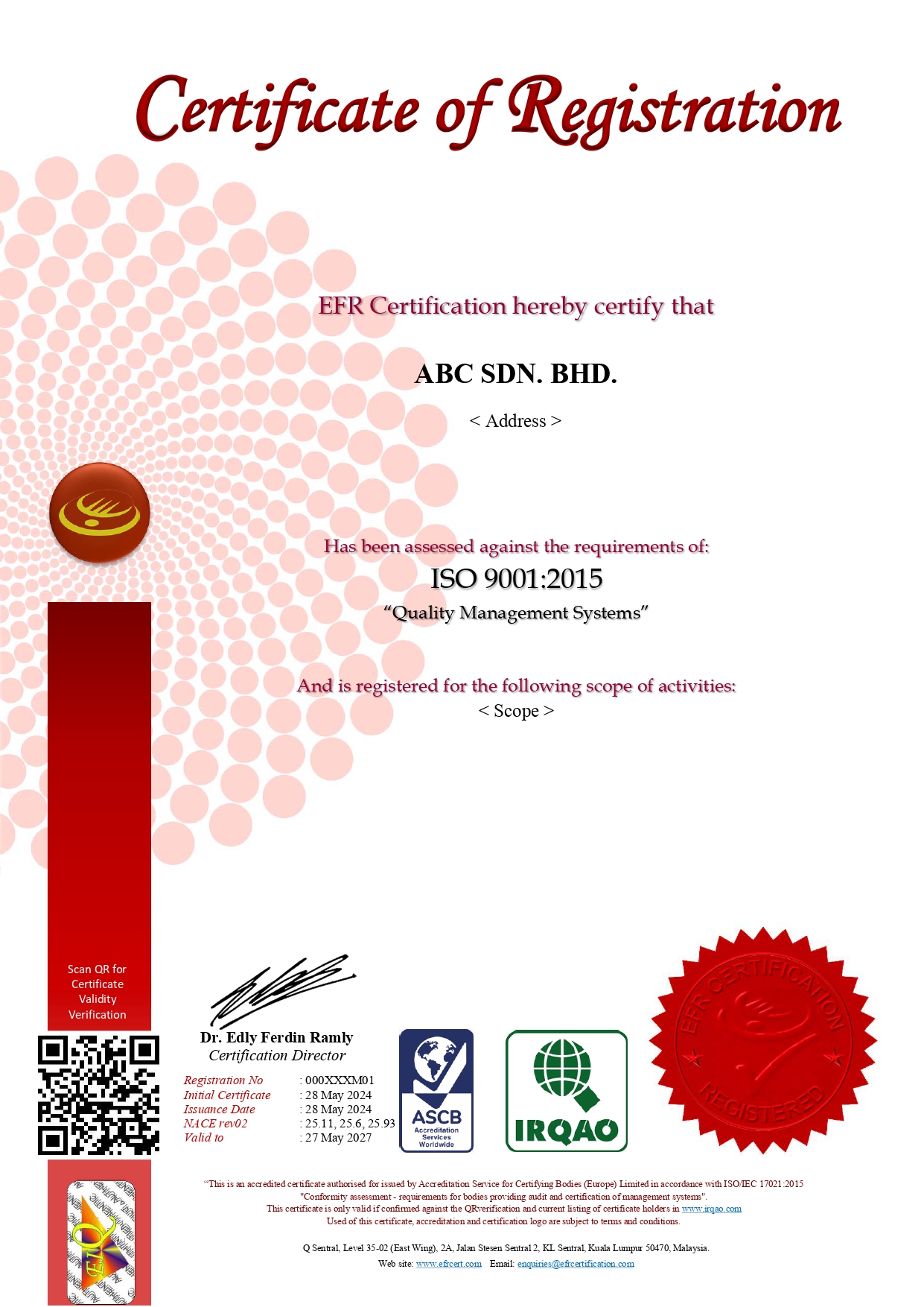 Audit – EFR Cert